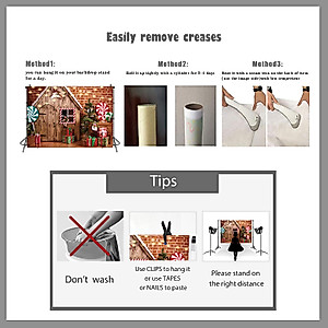 LTLYH 8X6ft Christmas Fabric Photography Backdrop Wooden House Candy Tree and Gifts for Kids Portrait Photo Studio Booth Photographer Props 119…