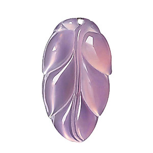 jin yu jia yuan Emperor purple chalcedony safety buckle Ruyi Pendant Pink Purple agate jade (purple, leaf(46 * 26mm))