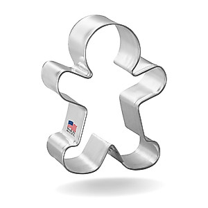 Foose Cookie Cutters 2.5 in Christmas Gingerbread Man Handmade in USA Fairytale Tin Plated Steel