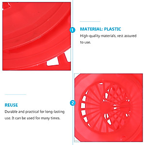 DOITOOL 10pcs Grill Plate Round Bbq Paper Plate Trays Disposable Plates Holder Bbq Plate Tray Floral Paper Plates Snack Platter Colorful Plates Picnic Plate Tray Thing Plastic Food Travel