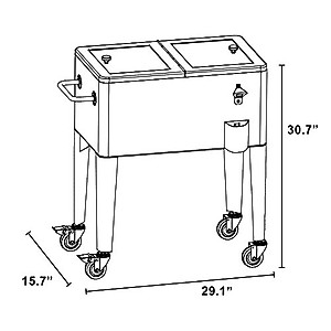 Leigh Country TX 93788 Alabama Crimson Tide 60 Qt Rolling Cooler
