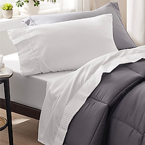 Bedsure White Twin XL Mattress Pad Bundle Twin XL Sheets for College Dorm