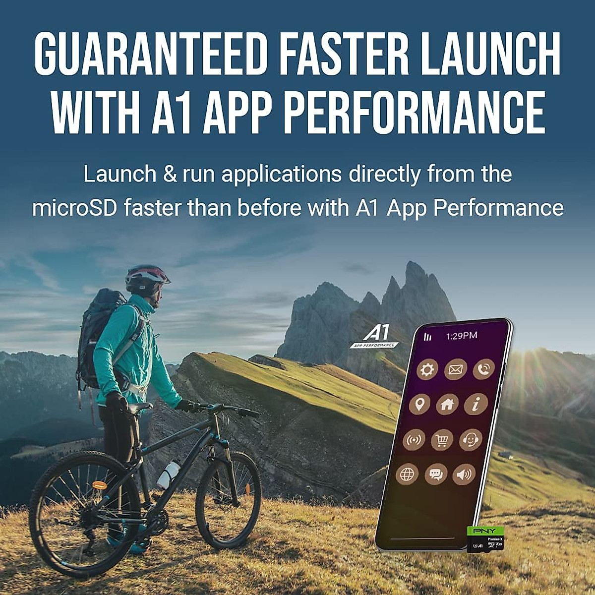 PNY 256GB Premier-X Class 10 U3 V30 microSDXC Flash Memory Card 2-Pack