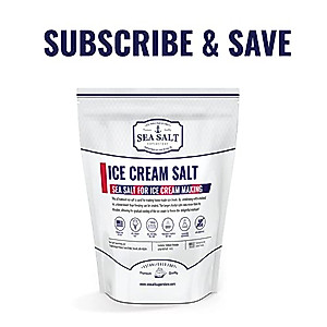 Ice Cream Salt - All-Natural Rock Salt for Ice Cream Maker, Universally Compatible with All Ice Cream Makers that Use Rock Salt - Exceptionally High Food-Grade Quality - 5 Lb. Bag