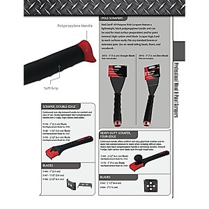Red Devil 3150 Scraper with Contour Handle, 2.5", Black
