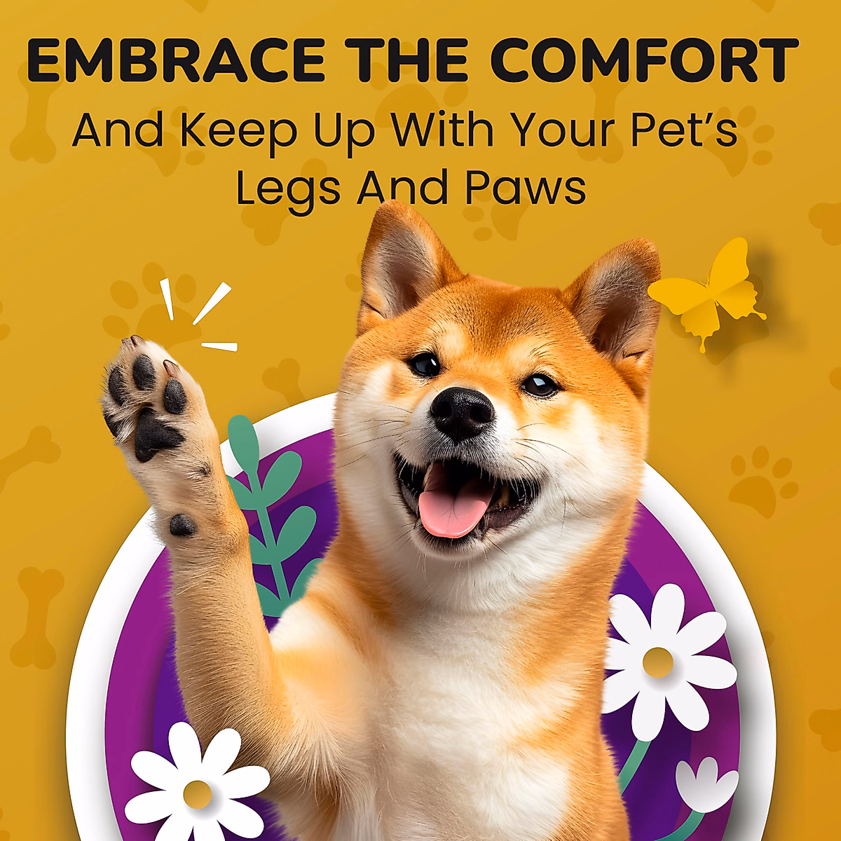 PetMade Dog Hip and Joint Supplement - Junior and Senior Dog Supplements for Mobility, Flexibility Support and Bone Strength, Deluxe Glucosamine Chondroitin for Dogs, 16 oz