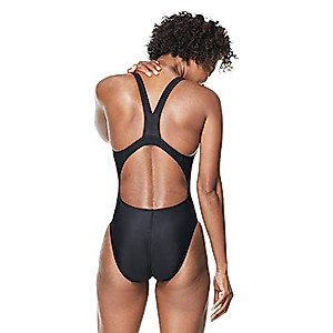 Speedo Women's Swimsuit One Piece PowerFlex Super Pro Solid Adult New Black, 30