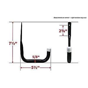 Shepherd Hardware 8088E Heavy Duty Steel Garage Storage/Assorted Utility Hooks, 6 Pack, black