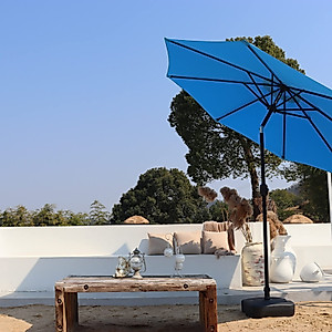 SUNLAX Patio Umbrella Base Outdoor Market Table Umbrella Stand Weight, Water Self-Filled Black Square…