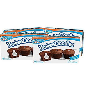 Drake's Yankee Doodles, 32 Individually Wrapped Creme-Filled Devils Food Cupcakes (Pack of 4)