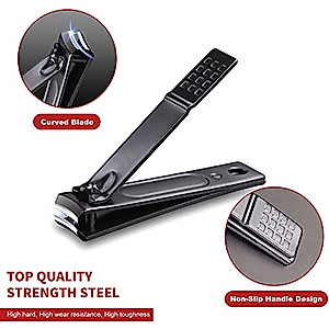 AROPEEN 16Pcs Nail Kit,Manicure Set Professional with PU Leather Case Nail Clipper Set Stainless Steel Pedicure Set,Nail Clippers Scissors for Men/Women