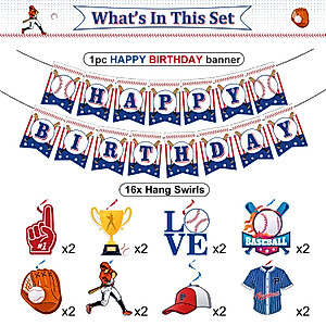 Golf Party Decorations, Golf Themed Party Decorations Include Happy Birthday Banner and Golf Hanging Swirls, Golf Birthday Party Supplies