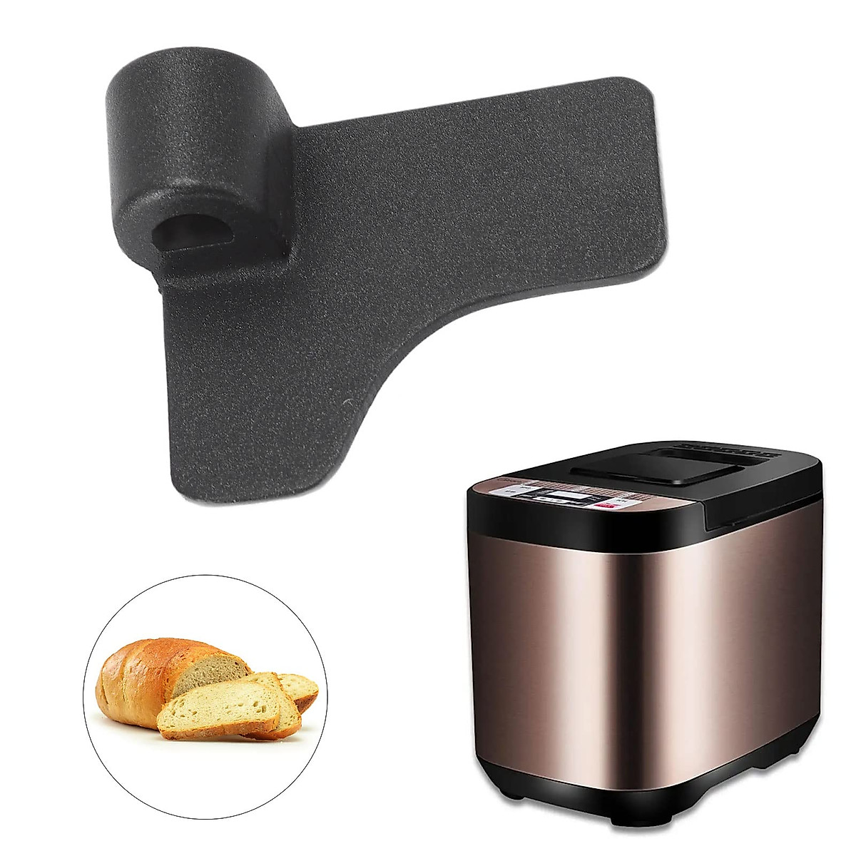 Tissting 2.2×0.71in Breadmaker Paddle Stainless Steel Non Stick Bread Machine Paddle Bread Maker Mixing Paddle Mixing Blade Replacement Part for Home(No.3)