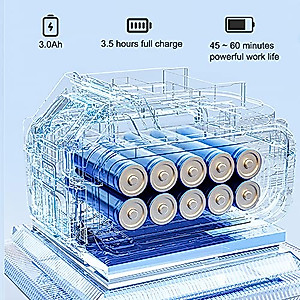 Portable Cordless Pressure Washer Max 880 PSI, 21V 3.0Ah Battery Powered Pressure Washer Power Cleaner with 12 Accessories for Car/Fence/Floor Cleaning & Watering