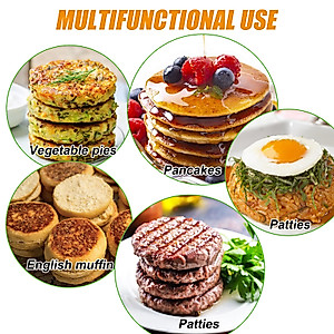 Palksky Silicone Egg Rings, Egg Mold for Frying Eggs Non Stick Food Grade Molds Round Circle Griddle Cooker Fried Shaper Fryer Ring for Cooking Breakfast Patty Mcmuffin Heat Resistant Pancake Rings