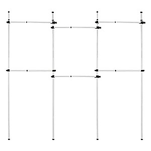 Clothes Storage Rack 6 Tier Closet Organizer Adjustable Clothes Rack No Drilling Garment Rack Heavy Duty Closet System