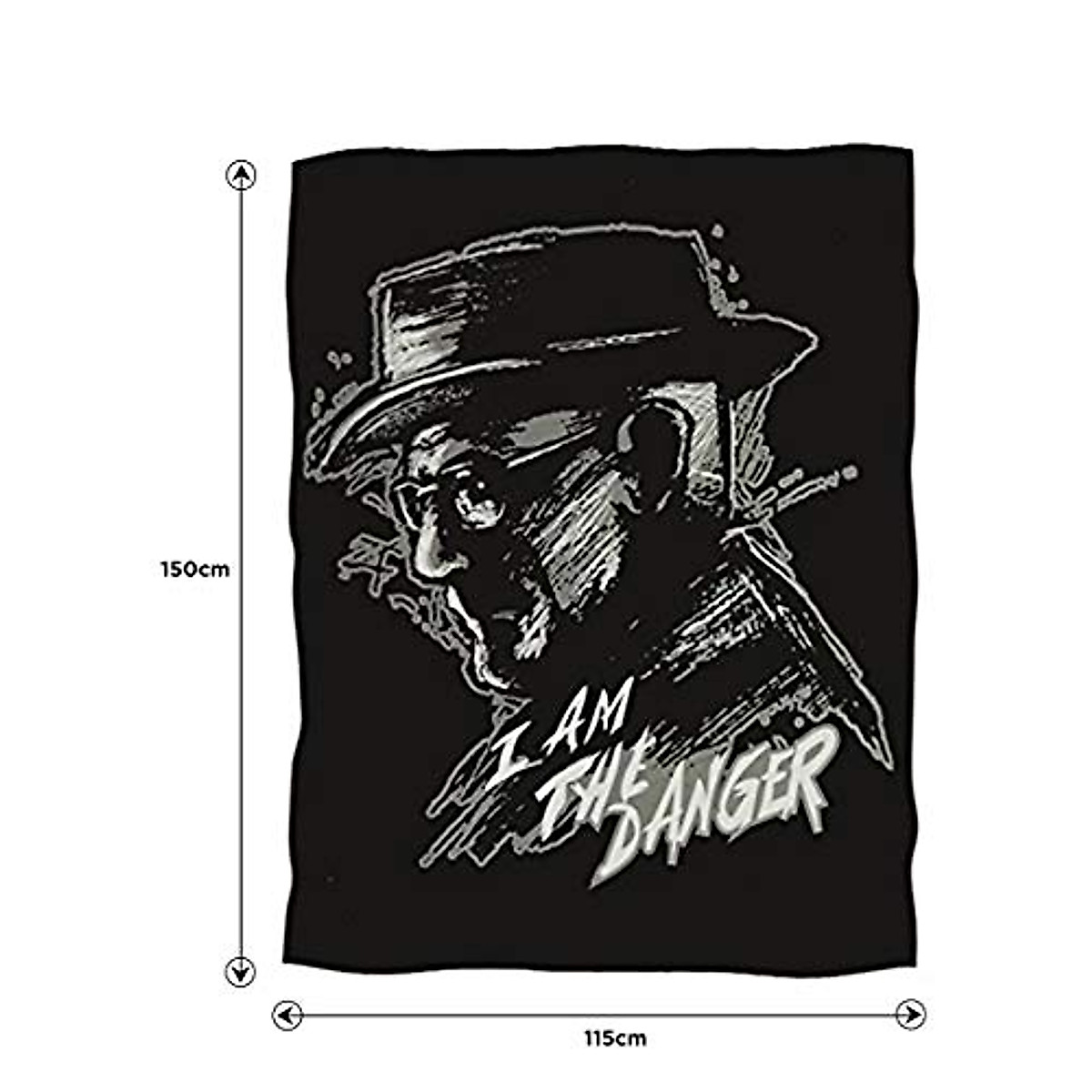 Breaking Bad I Am The Danger Lightweight Fleece Throw Blanket | 45 x 60 Inches