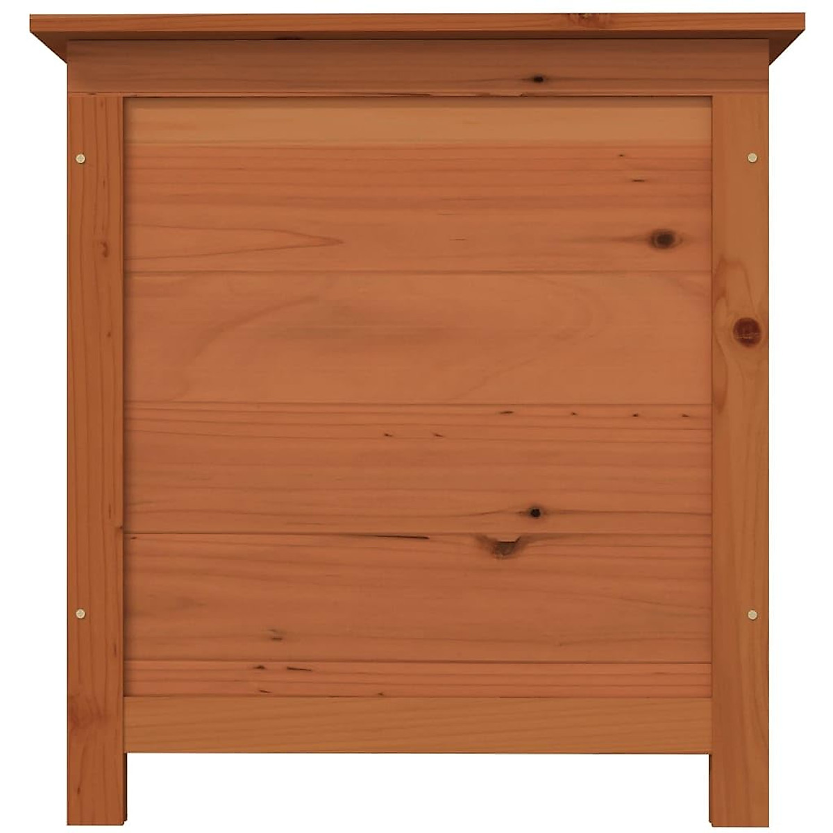 vidaXL Patio Cushion Storage Box - Solid Fir Wood Storage Container - Moisture-Resistant Outdoor Garden Furniture - Size 19.7"x19.7"x22" - Brown Finish