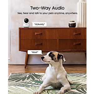 wansview Security Camera Indoor Wireless for Pet 2K Cameras for Home Security with Phone app and Motion Detection,Cat/Dog/Nanny/Baby Camera with Pan Tilt, SD Card & Cloud Storage, Works with Alexa