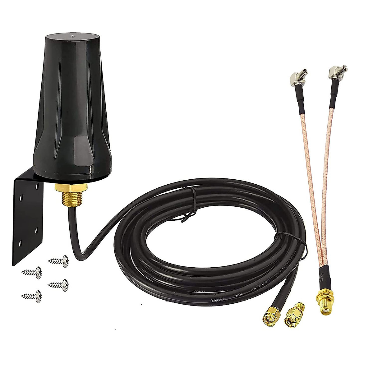 Bingfu Cellular 4g LTE SMA Antenna - with TS9 Splitter Cable - Compatible with Verizon AT&T T-Mobile Sprint 4G LTE Mobile Hotspot MiFi Router Cellular Mobile Broadband Modem USB Modem Dongle Adapter