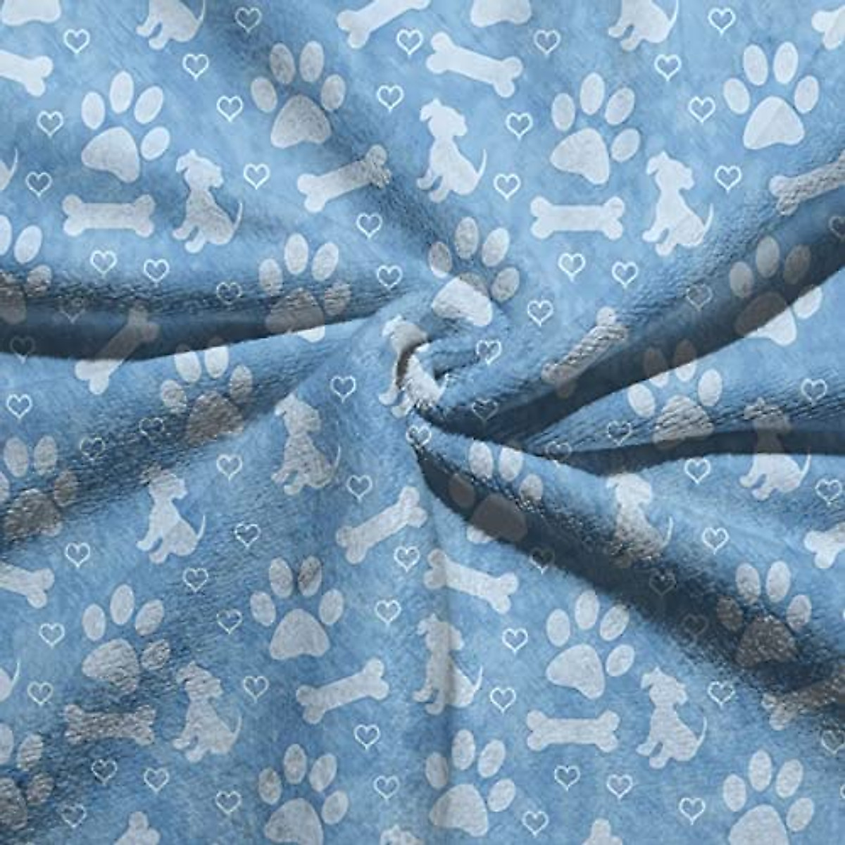 IconSymbol Dog Paw Print Puppy Bone Hot Hand Towel for Bathroom Kitchen Gym Washcloths Soft Highly Absorbent Multipurpose 27.5 X 15.7 Inch