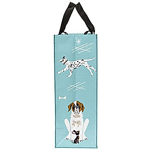 Blue Q Shopper ~ People I Want to Meet: Dogs. Reusable grocery bag, sturdy, easy-to-clean, perfect for dog lovers, 15"h x 16"w x 6"d, made From 95% recycled material.
