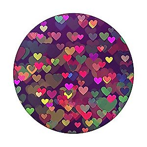 Heart Multicolor Colorful Hearts PopSockets PopGrip: Swappable Grip for Phones & Tablets