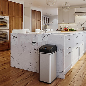 iTouchless Sensor Garbage Kitchen Wastebasket, Fits All, Trash Can AC Adapter