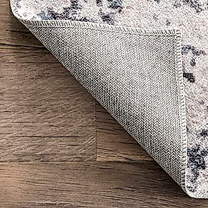 nuLOOM Danae Abstract Machine Washable Area Rug, 8' x 10', Ivory