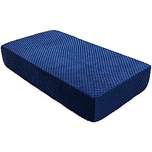 Super Soft Stretchy Fitted Crib Bed Sheet for Standard Crib and Toddler Mattress by BlueSnail (Dark Blue)