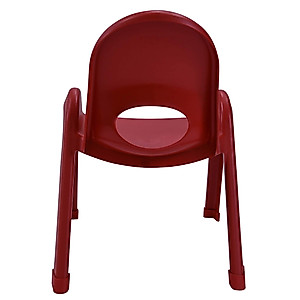 Children's Factory-AB7711PR Value Stack Kids Chair, Preschool/Daycare/Playroom Furniture, Flexible Seating Classroom Furniture for Toddlers, Red, 11"