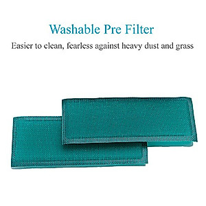 HOODELL 2 Pack 697153 Air Filter, Compatible with Briggs and Stratton 698083 795115, John Deere gy20573, Premium Lawn Mower Air Cleaner