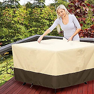 Nisorpa Square Patio Table Cover, 60 Inch Outdoor Furniture Covers Square, Waterproof Covers for Patio Furniture, Heavy Duty Square Patio Cover with Air Vents