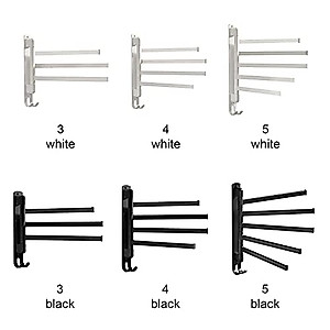 MISNODE Swivel Towel Rack Over The Door Towel Rack Stainless Steel Swivel Towel Bar 180° Free Roattion Towel Rack Large Capacity Towel Bar Towel Racks for Bathroom Kitchen Closet