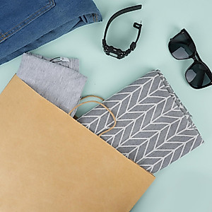 Moretoes 60pcs 16x6x12 Inches Paper Bags with Handles Bulk Large Gift Bags with Handles Brown Paper Bags for Grocery, Merchandise, Gifts