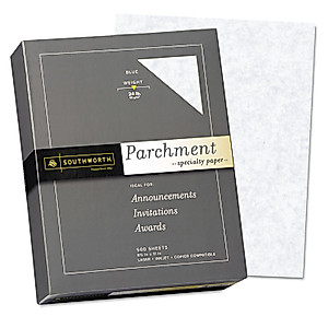 Southworth Parchment Paper, 8.5" x 11", 24 lb/90 GSM, Blue, 500 Sheets - Packaging May Vary (964C)