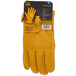 Custom Leathercraft2060L Top Grain Goatskin Work Gloves, Large, Gold