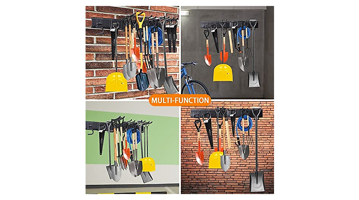Heavy Duty Garage Tool Storage Rack - Adjustable & Durable