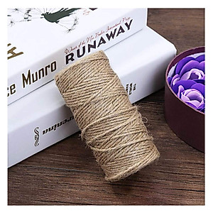 Natural Jute Twine 2000 Feet 3 Ply Arts Crafts String 6 Rolls Packing String for Gifts Wrapping Gardening Decorations Picture Display