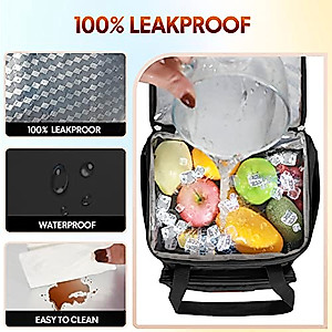 KumYamLO Tactical Lunch Box for Men 16L,Large Insulated Waterproof Reusable Lunch Bag，Women,Work,Outdoor,Picnic,Finishing,Molle Webbing and Adjustable Shoulder Straps(Black)…