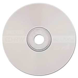 Maxell MAX630011Rewritable CDR 4x CD-RW Media Silver with Slim Cases