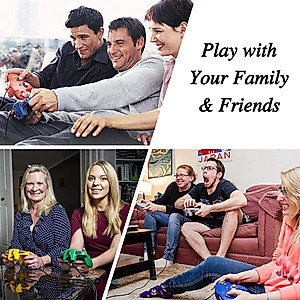 King Smart Birsppy N64 Controller, Wired N64 Controllers with Upgraded Joystick for Original Nintendo 64 Console (Jungle Green and Clear Purple)