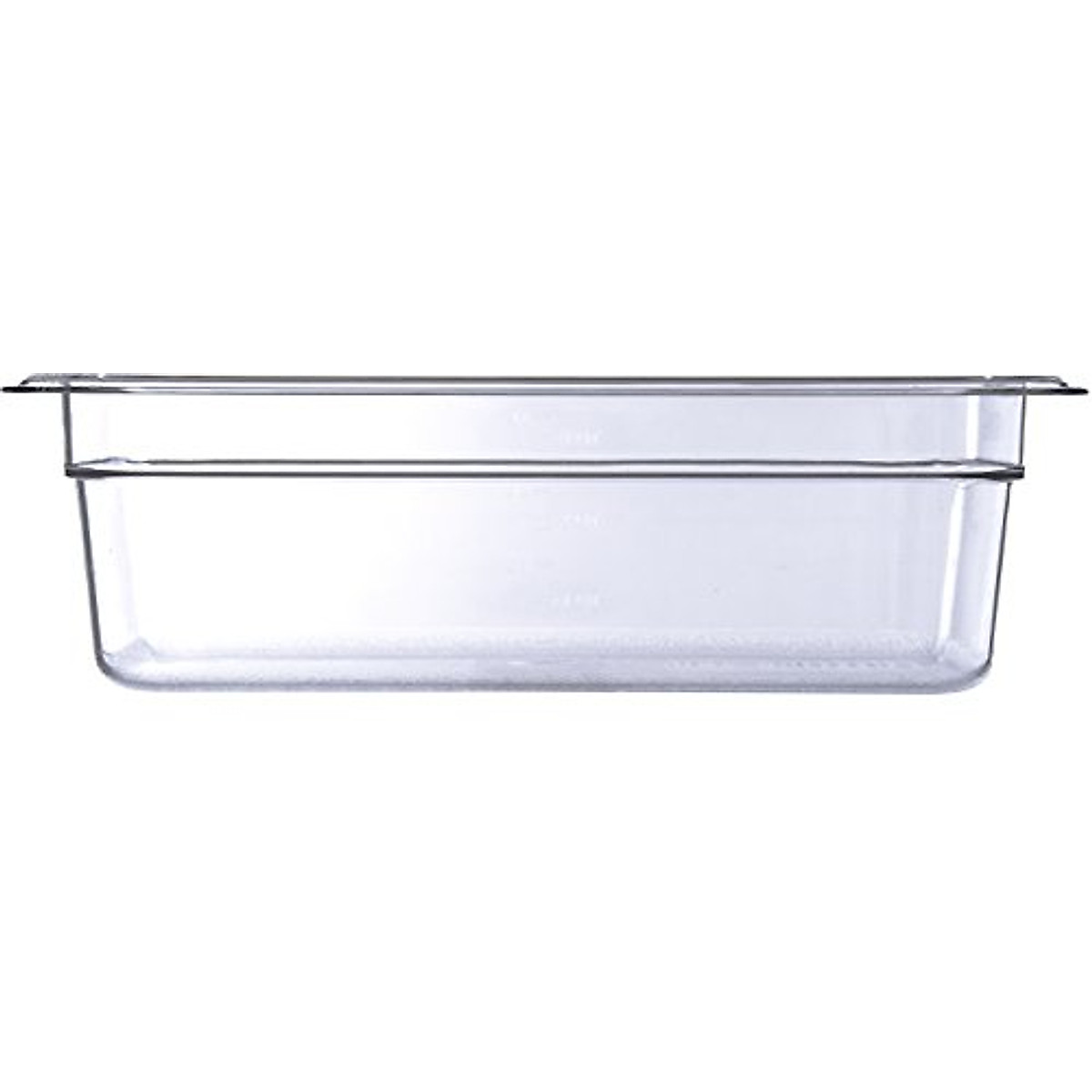 Carlisle FoodService Products Plastic Food Pan 1/3 Size 4 Inches Deep Clear (Pack of 6)