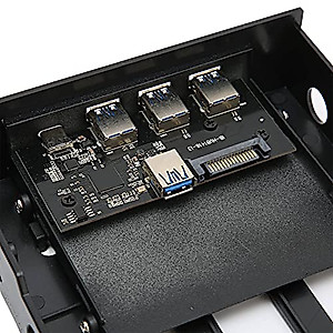 Shanrya USB Front Panel Adapter, 3.5in 5.25in USB1.1 USB2.0 Hot Swap PC Expansion Board Internal USB Hub for Home for School for Office