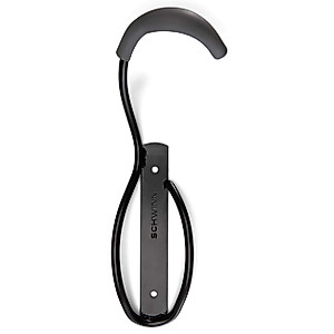 Schwinn Wall Mount Bike Hanger, Space Saving Vertical Garage Storage for Bicycle, Fits Up to 3 Inch Tire Width, Can Hold Up to 50 lbs., Hangs One Bike, Black