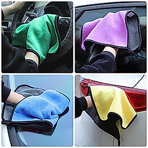 Odilvves Microfiber Towels for Cars,Pack of 5,Car Drying Towels,16"x16",It can Also Wipe The Floor, Home, Glass, etc.