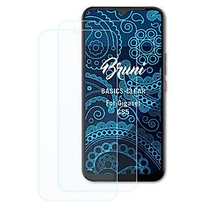 Bruni Screen Protector compatible with Gigaset GS5 Protector Film, crystal clear Protective Film (2X)