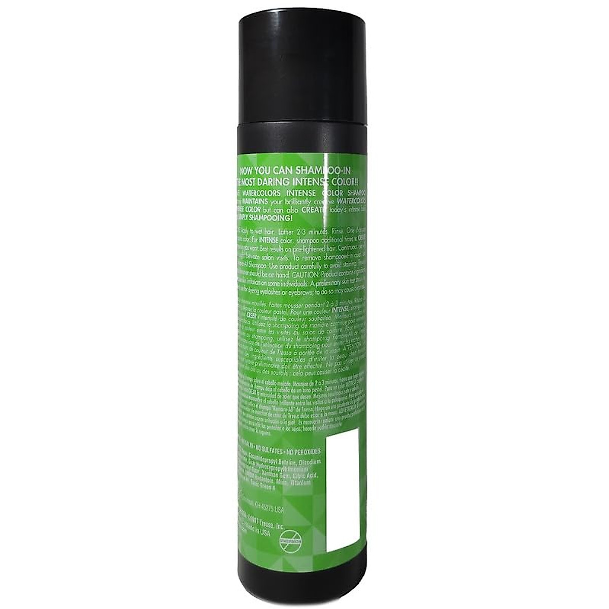 Watercolors INTENSE Semi Permanet Color Depositing Shampoo. Sulfate & Paraben Free to Maintain & Enhance Hair Color 8 fl oz - GREEN