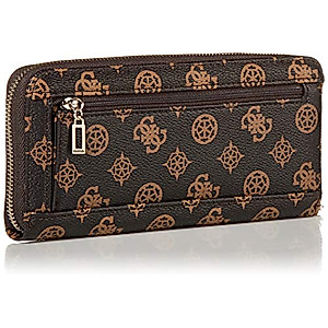 GUESS Sandrine Large Zip Around Wallet, Mocha
