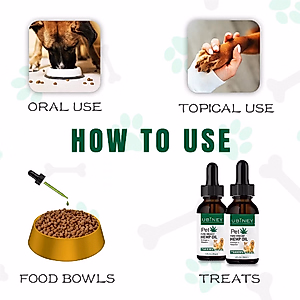 Ubiney Hemp Oil for Dogs and Cats,2-Pack Hemp for Dogs 100% Organic with Omega 3, 6, and 9 Fatty Acids (2 Oz), Vitamin E, C, Cat and Dog Anxiety Relief, Hip and Joint Pain Relief Support, Skin Health